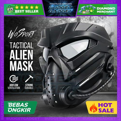 Jual AGT Masker Topeng Airsoft Paintball Anti Fog Model Alien - WST01 ...