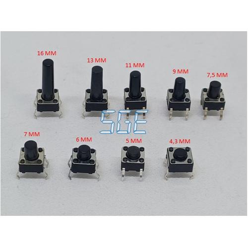 Jual Tactile switch push button 6x6 4 pin kecil - 6x6x4,3mm - Kota ...