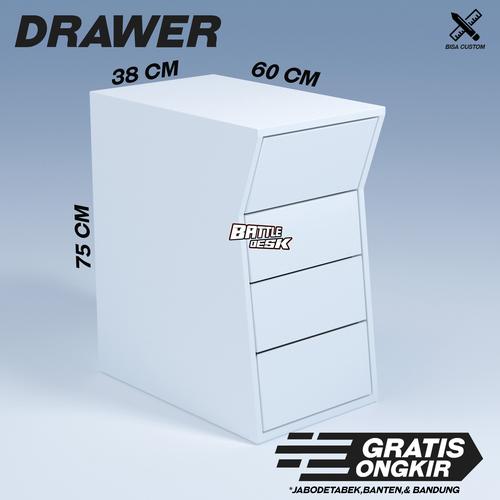 Jual Battledesk Drawer , Rak Meja , Lemari Kecil , Laci - HITAM - Putih ...