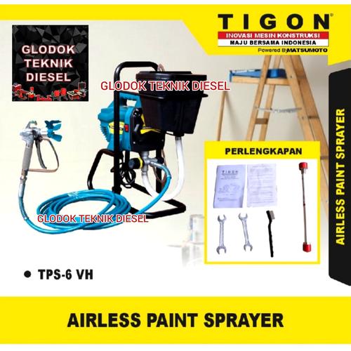Jual Airless Paint Sprayer Tigon TPS 6VH + Hopper Mesin Cat Tanpa ...