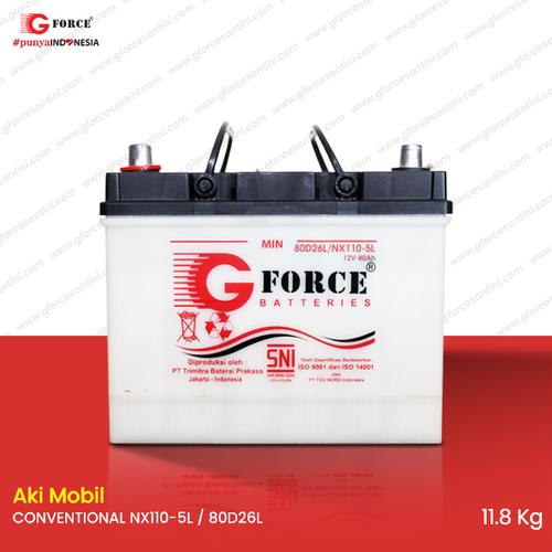Promo Aki Mobil Gforce NX110-5L / 80D26L CONVENTIONAL 80AH 12V Cicil 0% ...