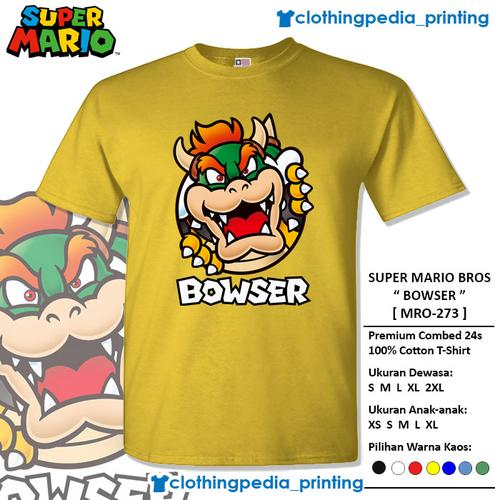 Jual Kaos Baju Bowser The Super Mario Bros Character Bowser T-Shirt ...