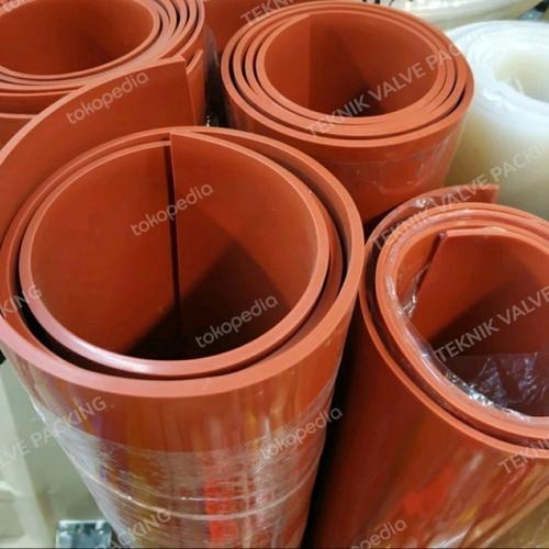 Jual Rubber Sheet Red Silicone / Karet Silicone Merah 3mm x 100cm x ...