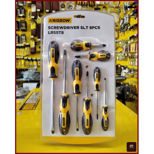 Jual KRISBOW Obeng Plus Minus Screwdriver Set 8 Pcs LRSST8 - Kota ...