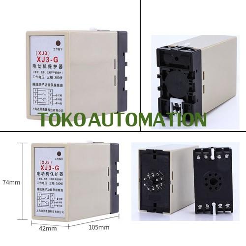 Jual XJ3-G AC 380V Phase Sequence Protection Fault Relay dan socket ...