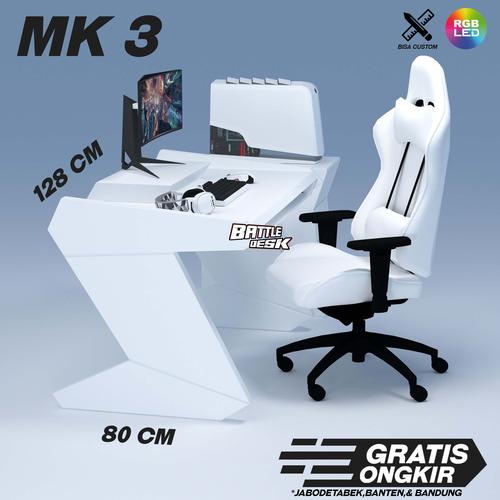 Jual Meja Komputer Gaming PC Desk RGB murah 128x80 - Battledesk MK 3 ...