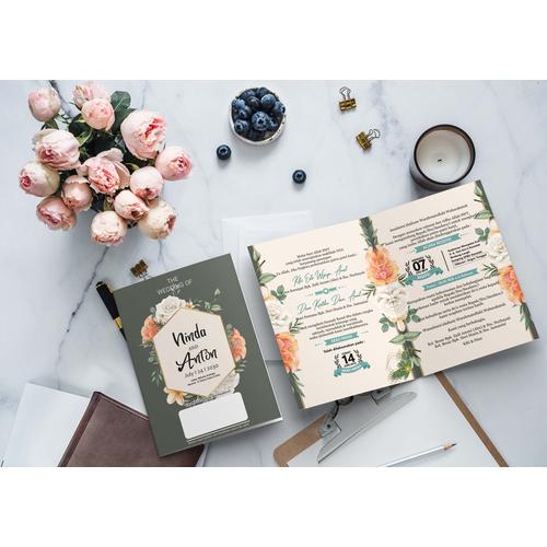 Jual Cetak Undangan Pernikahan, Undangan Custom, PREMIUM Art Paper 060 ...