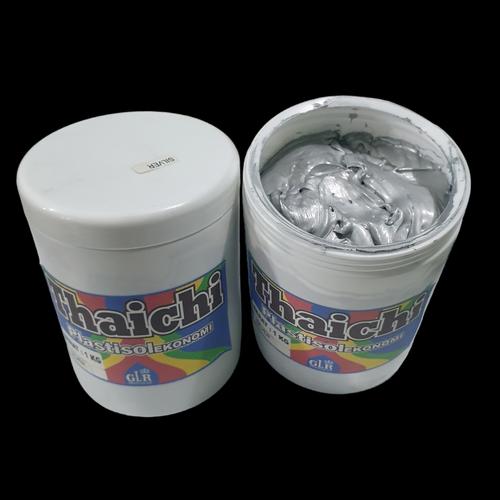 Jual New cat sablon plastisol seri 4G Warna SILVER Kemasan Toples 1KG ...