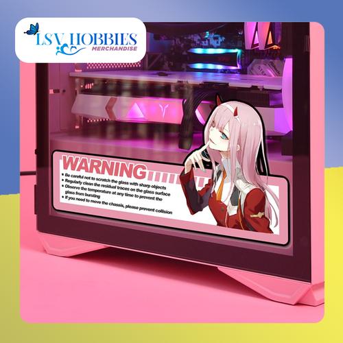 Jual Warning stickers Chassis 35cm x18cm Sticker Anime CPU Komputer - U ...