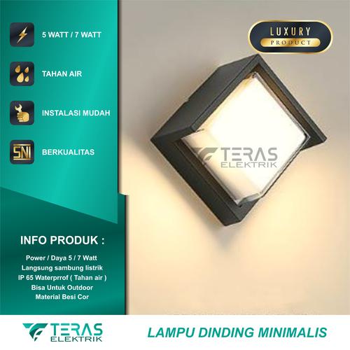 Jual Lampu dinding minimalis LED indoor outdoor persegi - 10.7 Cm ...