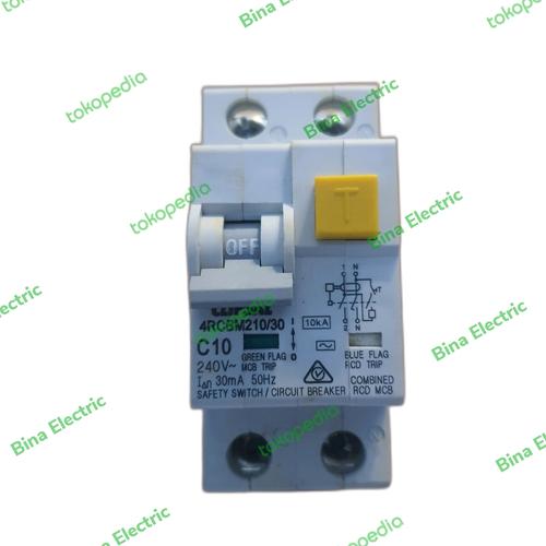 Jual RCCB ELCB RCBO Clipsal 2P 10A 4RCBM210/30 30mA ELCB Clipsal 2POLE ...