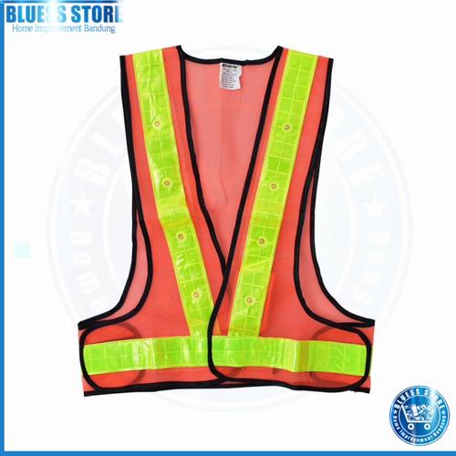 Jual Krisbow Rompi Pengaman Led Rompi Proyek Safety Vest Oranye/kuning ...