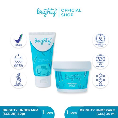 Promo BRIGHTY Glowing Underarm x Underarm Scrub (LIMITED PACKAGE ...