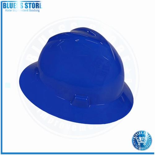 Jual Krisbow Full Brim Helm Proyek Helm Pengaman Hdpe Safety Helm Biru ...