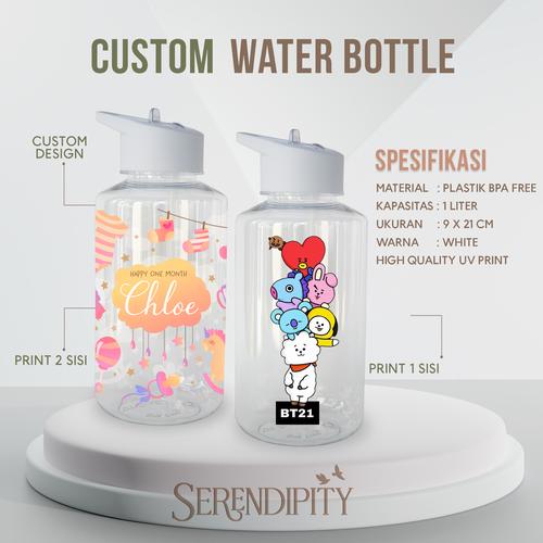 Jual Custom Botol Air Minum Putih 1 Liter Tumbler 1000 ml souvenir ...