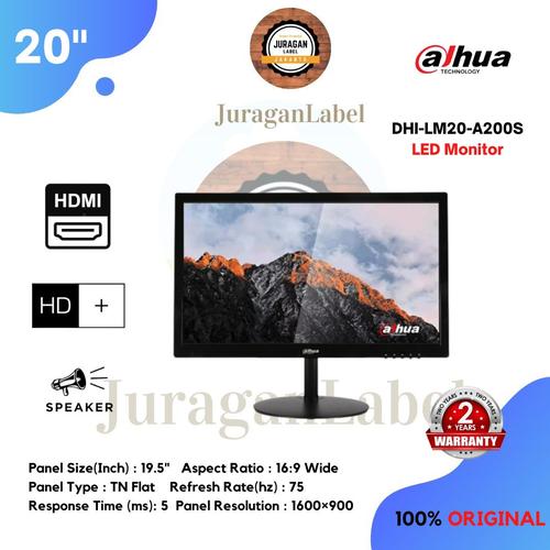 Jual Monitor Dahua 20" Inch DHI-LM20-A200S HDMI With Speaker Garansi ...