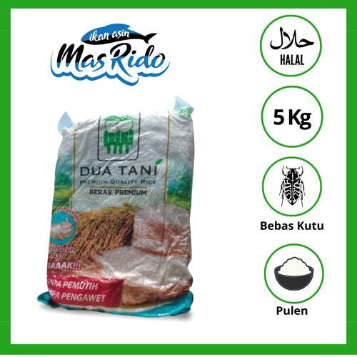 Jual Beras 5 Kg Premium Putih Pulen Dua Tani Kemasan Pack - 5 Kg ...