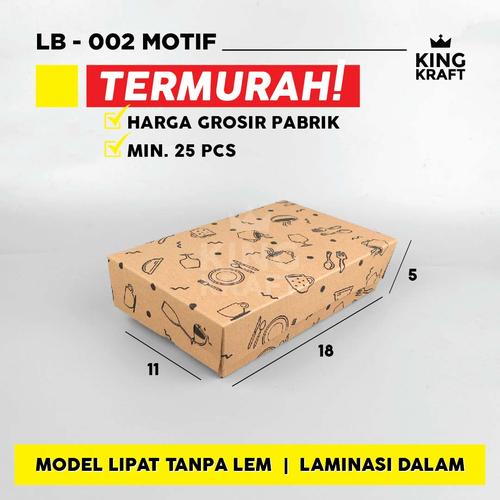 Jual paper lunch box motif ayam geprek nasi goreng pecel lele 275gsm ...