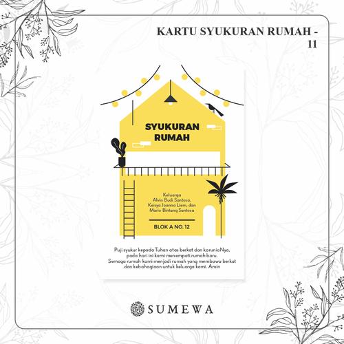 Jual Kartu Ucapan Syukuran Rumah Baru / Kartu Selamatan Rumah Baru - 11 ...