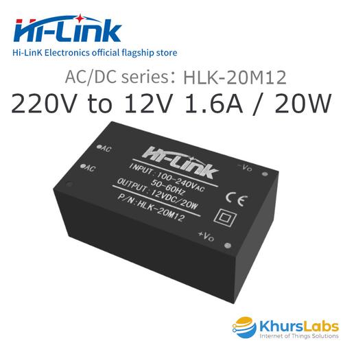 Jual Hi-Link HLK-20M12 AC 220V to DC 12V 20 Watt 1.6A Hilink Power ...