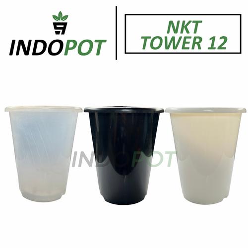 Jual Pot Tanaman Hias Bunga Tinggi NKT TOWER Ukuran 12 Bahan Plastik ...