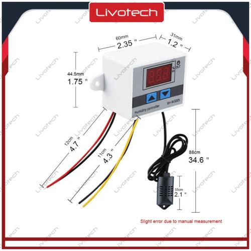 Jual Hygrostat Digital XH-W3005 220V AC Humidity Controller Kelembaban ...