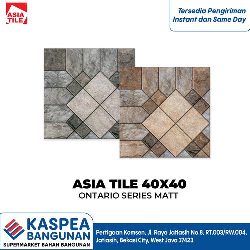 Jual KERAMIK LANTAI ASIA TILE ONTARIO SERIES MATT 40X40 - GREY - Kota ...