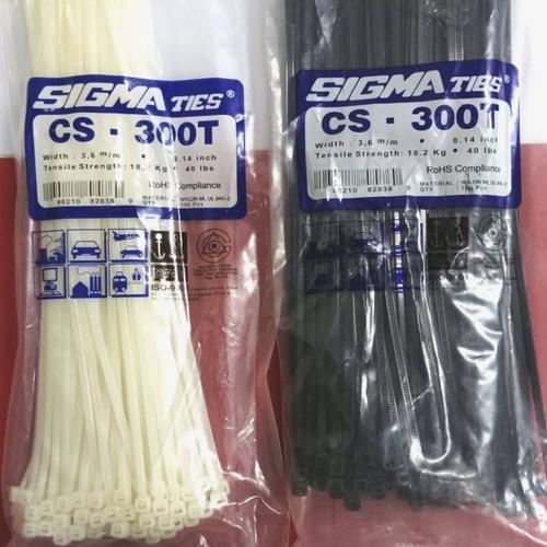 Jual SIGMA kabel ties CS-300T cable ties tis putih/hitam - Putih ...