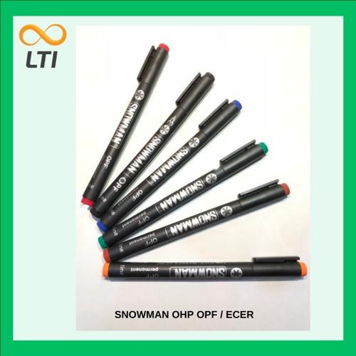 Jual Spidol Permanent Snowman OHP / OPF 12 Fine Tip Pcs - Hitam - Kota ...