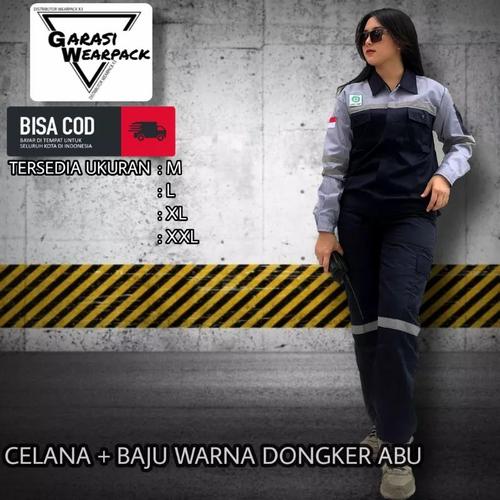Jual wearpack safety Setelan/pakaian kerja/ APD K3 safety first/Dongker ...