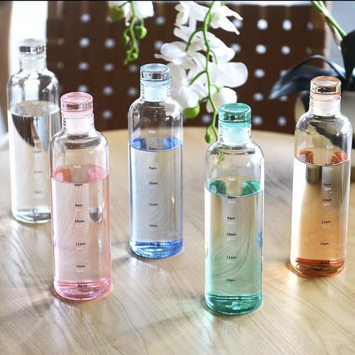 Jual Botol Minum kaca Aesthetic Water Bottle Termos Botol Bening ...