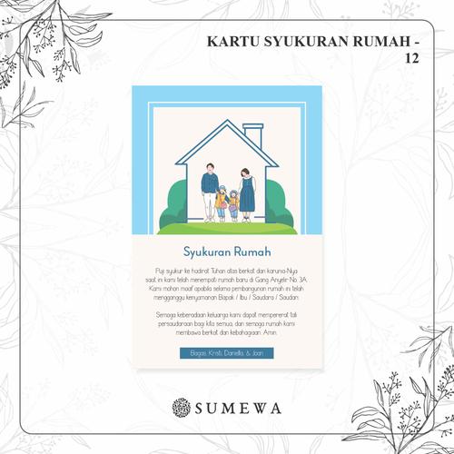 Jual Kartu Ucapan Syukuran Rumah Baru / Kartu Selamatan Rumah Baru - 12 ...