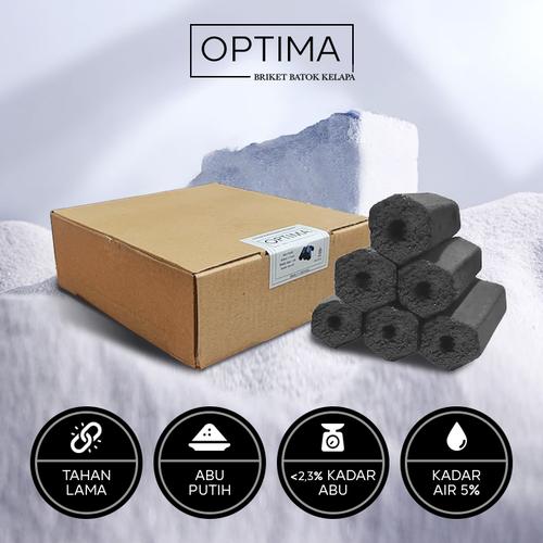 Jual Optima Briket Arang Hexagonal Batok Kelapa 1 Kg BBQ Quality ...