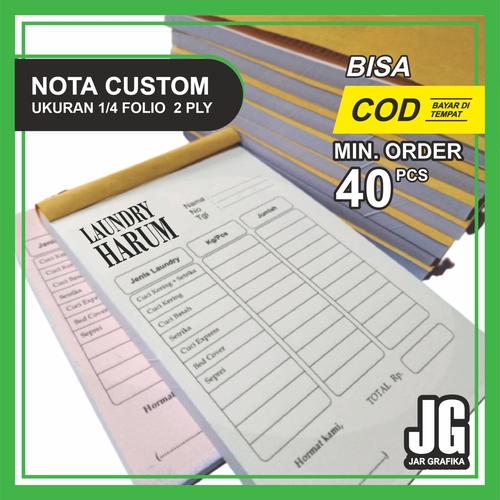 Jual NOTA CUSTOM BON CUSTOM FAKTUR CUSTOM SURAT JALAN CUSTOM 2 PLY - 40 ...
