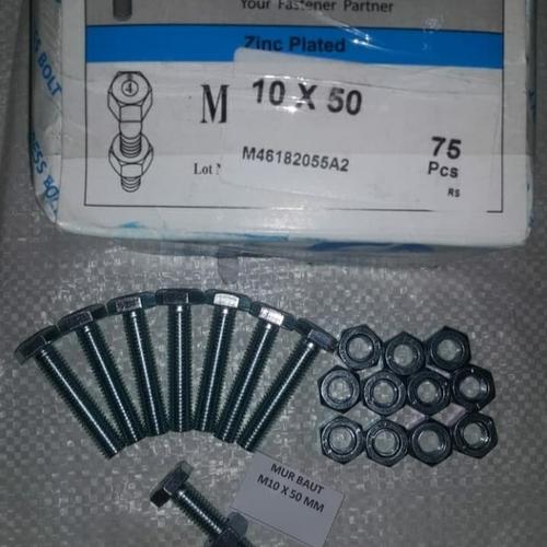 Jual Mur Baut Putih Galvanis / Baut Mur Putih Galvanis M10 - Jakarta ...