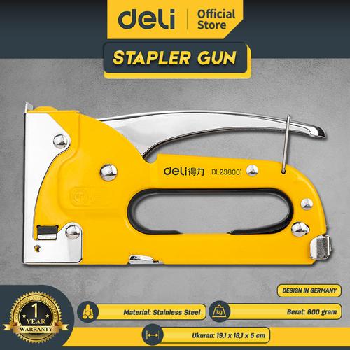 Promo Deli Staple Gun/ Staples Stapler Tembak 4-8mm Steel Perkakas ...