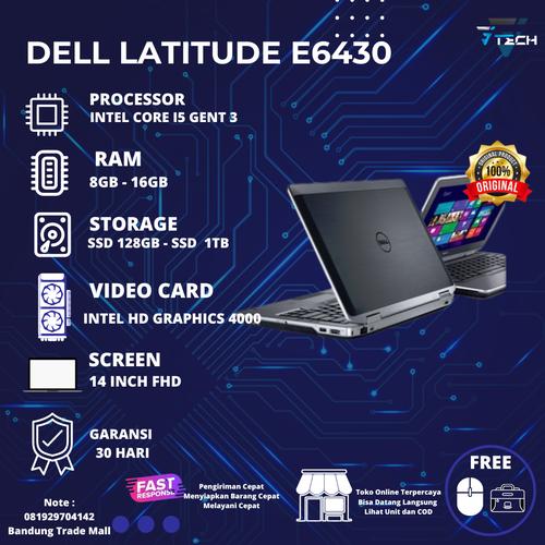 Promo Laptop Dell Latitude E6430 Core i5 Gent 3 Ram 8gb Ssd 256gb Mulus ...