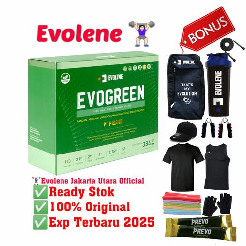 Jual EVOGREEN Susu Whey Protein Plant VEGAN by Evolene ( Isi 12 sachet ...
