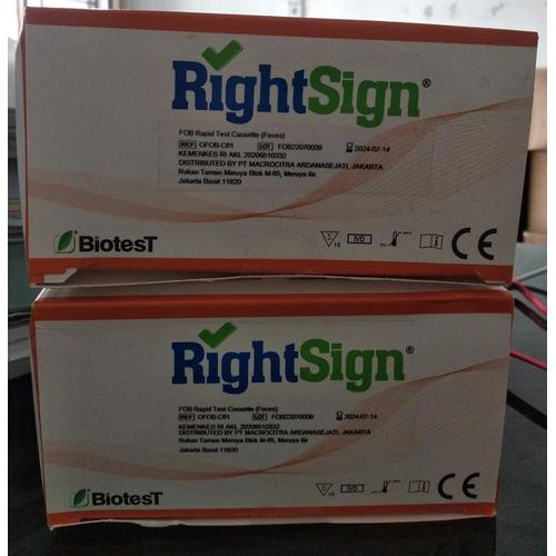 Jual RIGHTSIGN Alat test FOB Rapid Test cassette isi 25 test - Kota ...