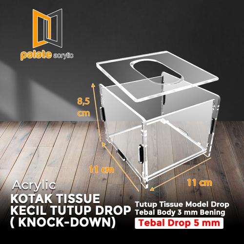 Jual Akrilik Kotak Tissue Tutup Drop - Tempat Tissue model rakit Knock ...