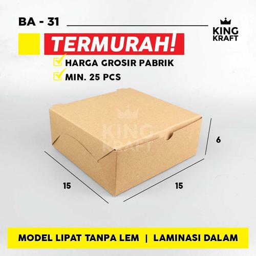 Jual dus gorengan snack box dus ayam goreng laminasi 15x15x6 275gsm ...
