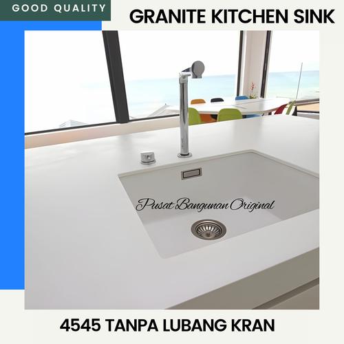 Jual BAK CUCI PIRING GRANIT KITCHEN SINK 4545 UNDER MOUNT WHITE PUTIH ...