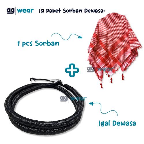 Promo Igal Sorban Arab Dewasa - Ikat Sorban - Igal Arab - Igal Dewasa - Igal - Igal+MerahMotif ...