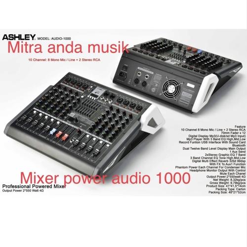 Jual Mixer power ashley audio1000 10 channel 2x550 watt - Jakarta Barat ...