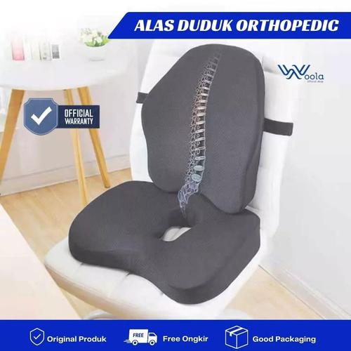 Jual Bantal Sandaran Terapi Alas Punggung Duduk Kursi Orthopedic 2 in 1 ...