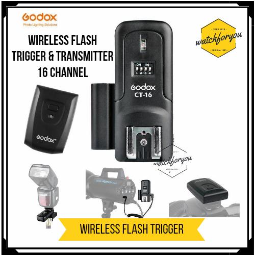 Jual Godox Wireless Flash Trigger and Transmitter 16 Channel CT-16 ...