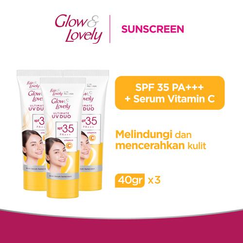 Promo Glow & Lovely Ultimate UV Vit C Niacinamide Sunscreen SPF35 40g Isi 3 - - Unilever Mall ...