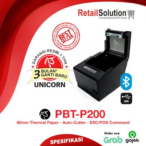 Jual Printer Kasir Thermal 80mm USB Bluetooth - Unicorn PBTP200 / PBT ...