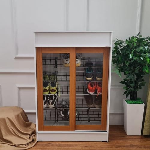 Jual RAK SEPATU KACA SLIDING RAK SANDAL LEMARI SANDAL SHOE RACK RAK ...