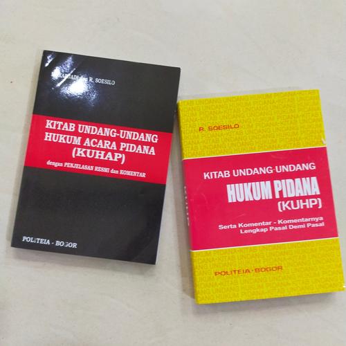 Jual 2 Buku KUHP + KUHAP beserta Komentar + penjelasannya by R.Soesilo ...
